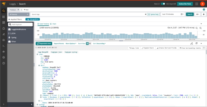 Using SolarWinds Loggly With MongoDB New Structured Logs | Loggly